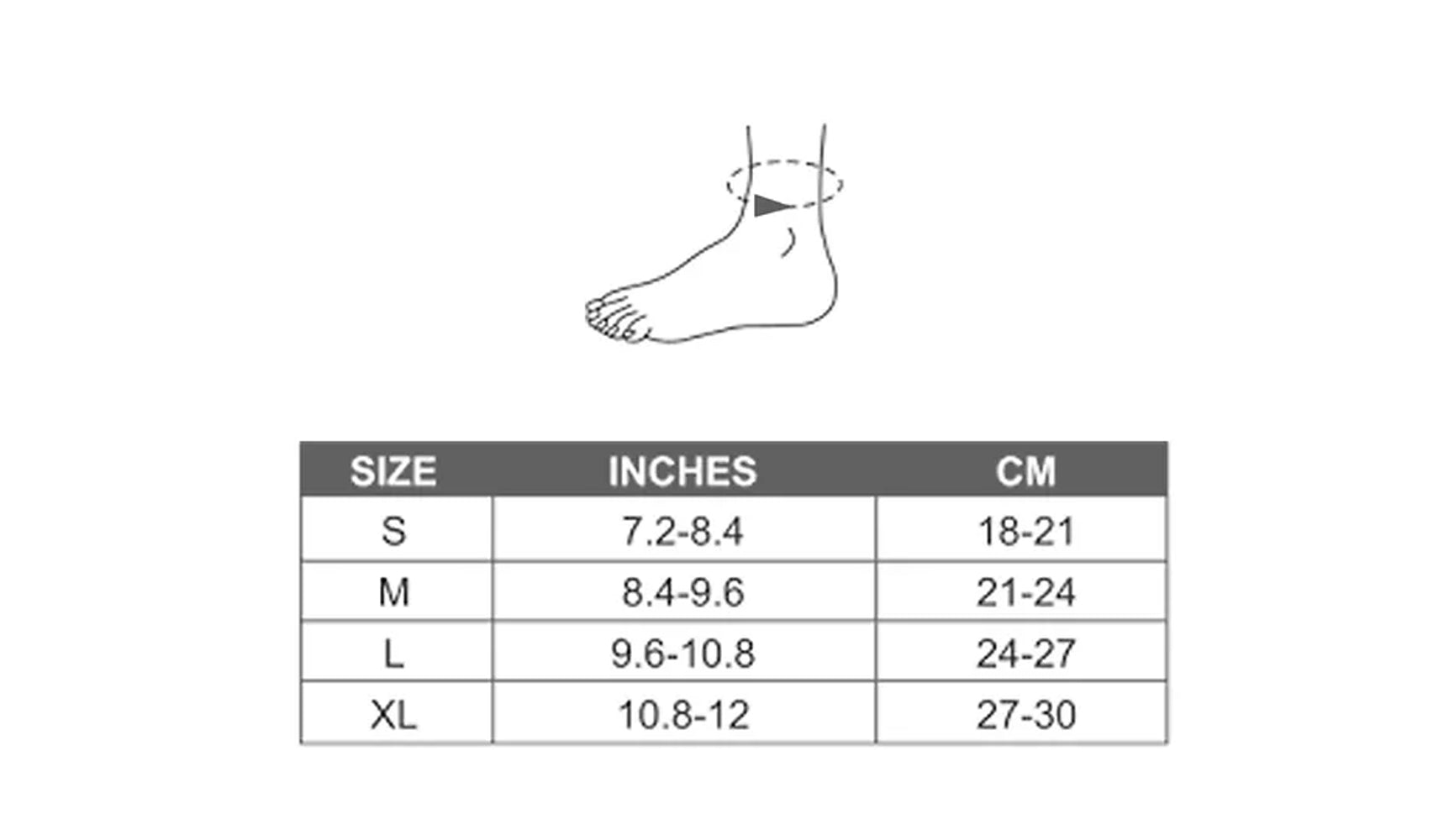 ANKLET SIZE CHART – Jewels